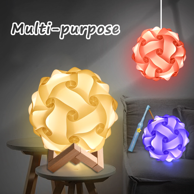 Creative Puzzle Lamp - DIY Modern Night Light Room Decor Table Lamp ...