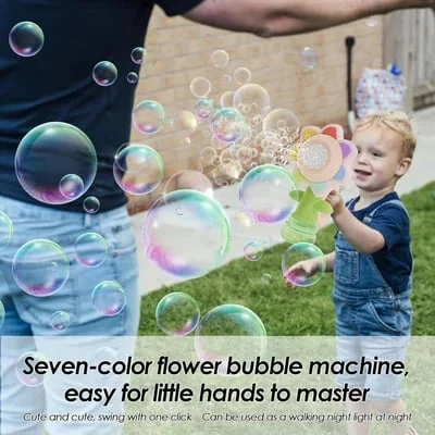 Color Flower Bubble Machine