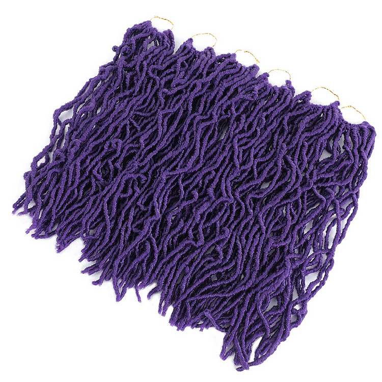 Colorful Butterfly Locs Crochet Hair Violet Faux Locs