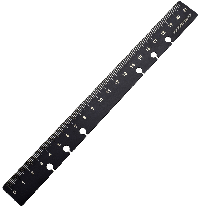 Dual-sided Titanium Bookmark Ruler Metric & Inch