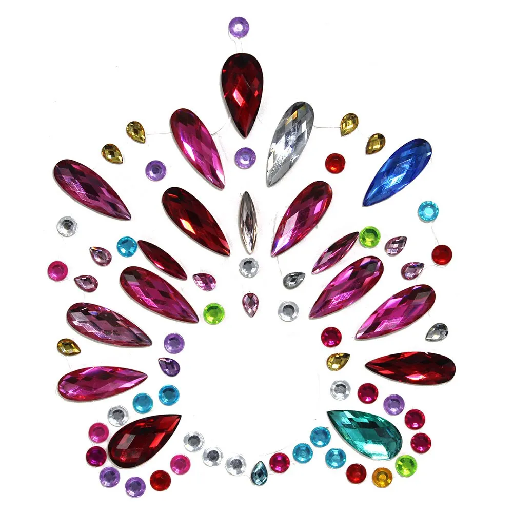 Churchf Crystal Belly Button Stickers Belly Dance Glitter Stickers ...