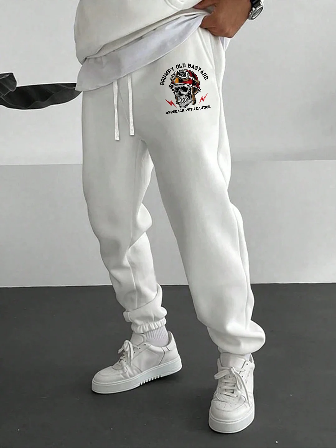 GRUMPY OLD BASTARD APPROACH WITH CAUTION Helmet Skull Print Men's ...