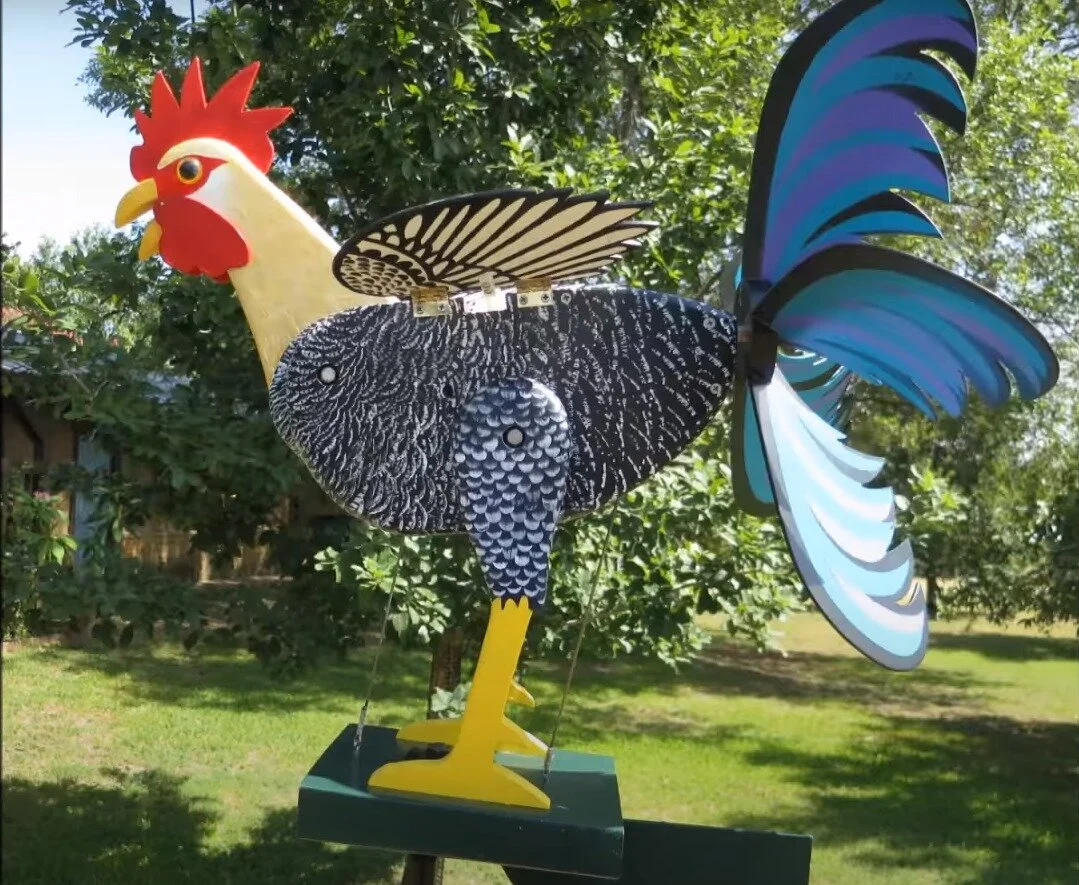 2021 Best Garden Decor-The live rooster windmills