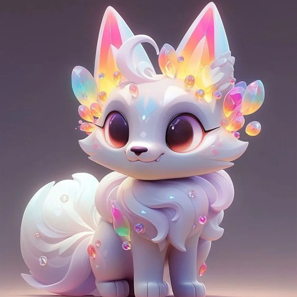 Gem Fox (canvas) full round/square drill diamond painting