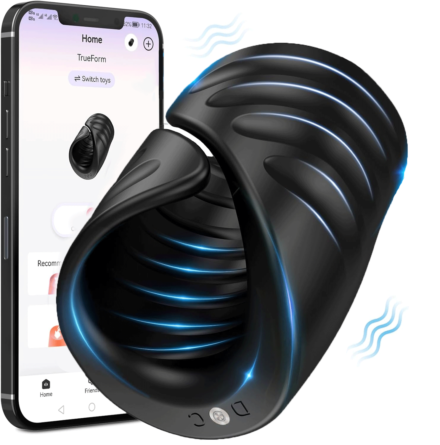 Dean - Smart App-controlled Male Masturbator – Vibrating Penis Trainer & Glans Stroker For ...