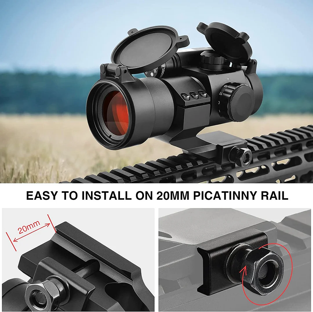 ohhunt® 1x30mm Red Dot Sight Scope with Red Laser Reflex Sight for 20mm ...
