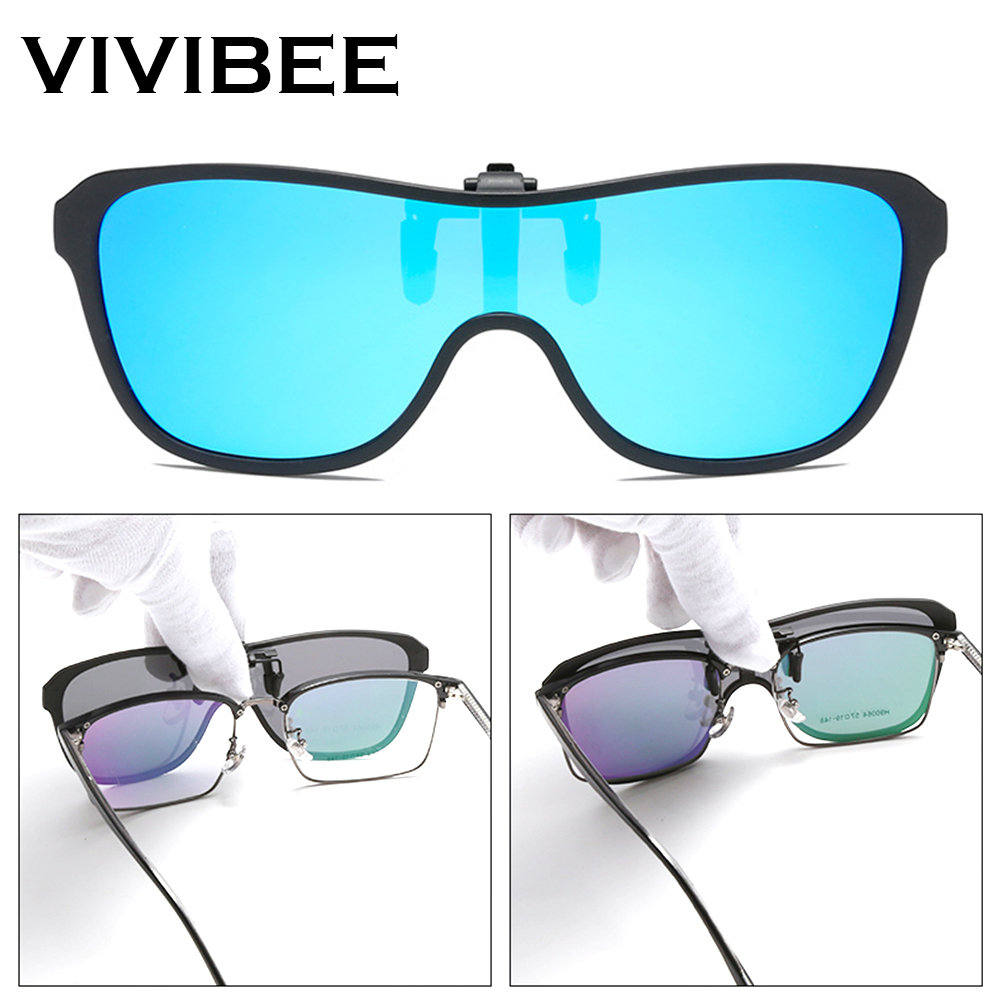 VIVIBEE 2024 Cool Flip Up Clip On Sunglasses Polarized TR90 ...