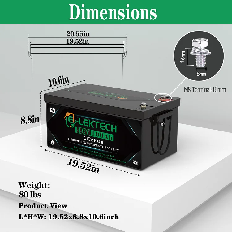 48V 100Ah Lithium Golf Cart Battery