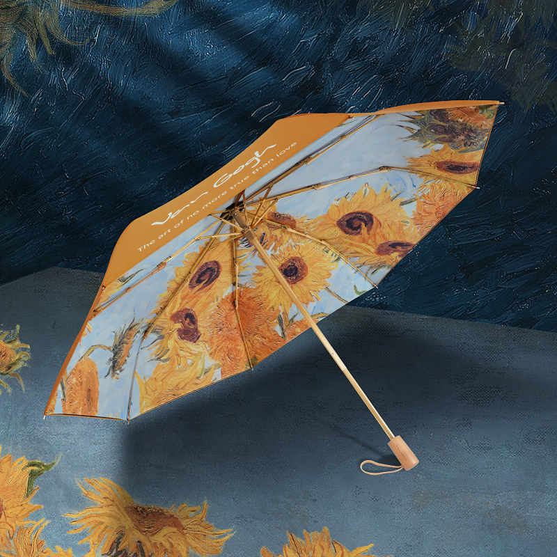 Casualruby©Double-sided Van Gogh Sunflowers Umbrella