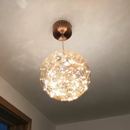 Fanny - Minimal Ball Pendant Light Minimal LED Glass Down Lighting with ...