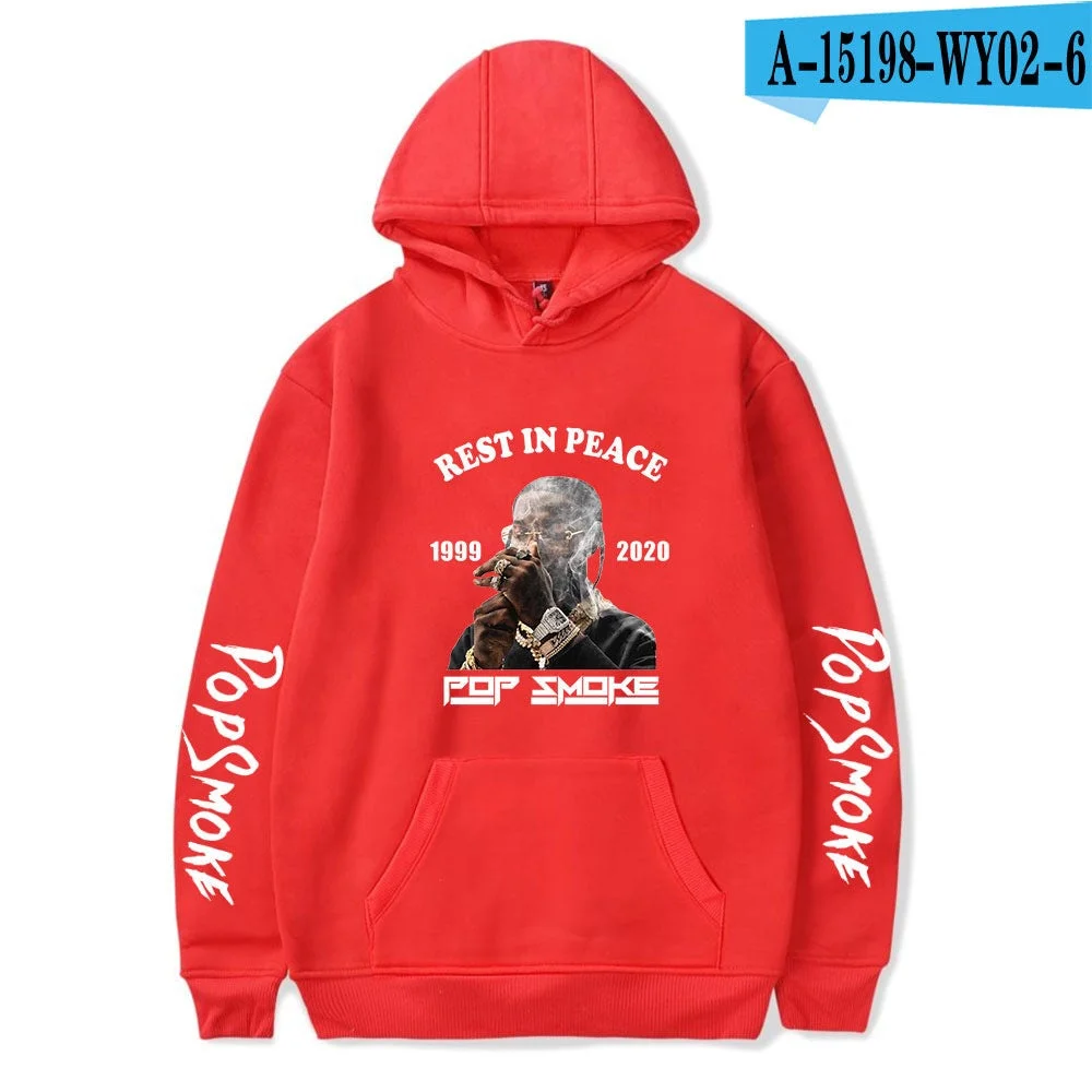 Rapper Pop Smoke Hoodies Rest In Peace Graffiti Floral Sweatshirt