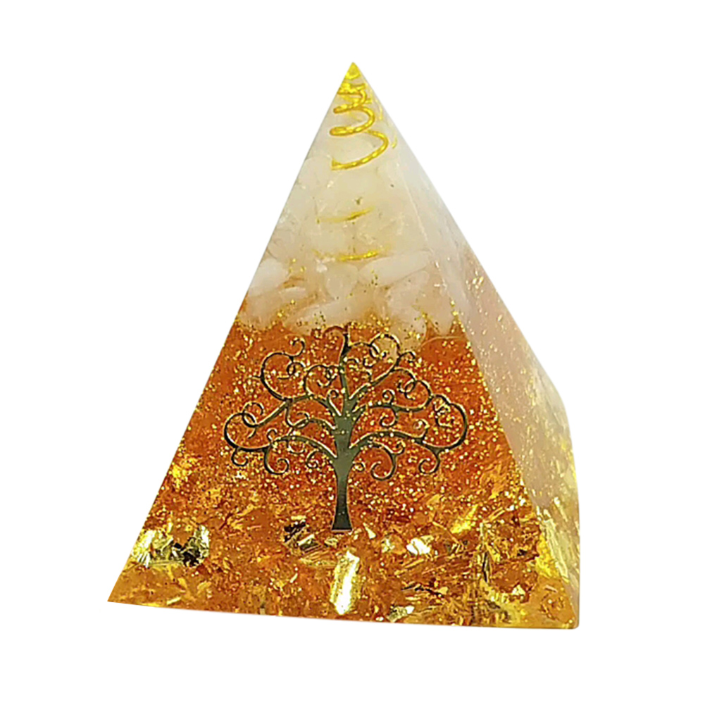 Crystal Pyramid Healing Energy Meditation Crystals Home Office Decor (E)