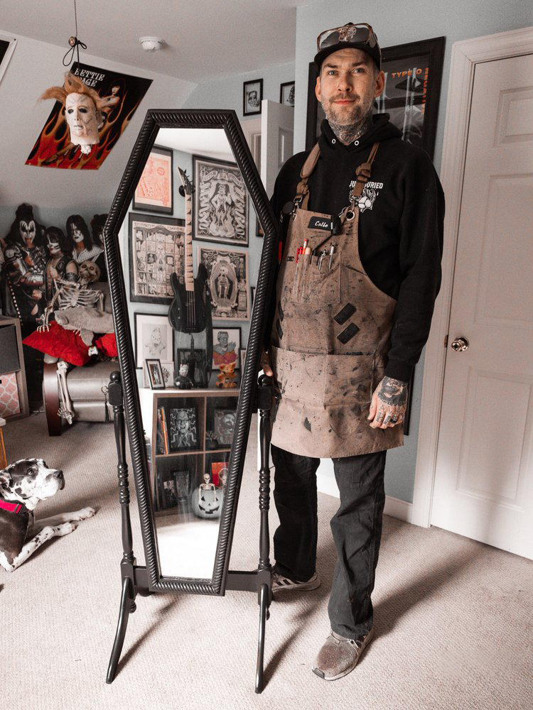 ⚡Clearance Sale🔥Double Door Coffin Curio Cabinet