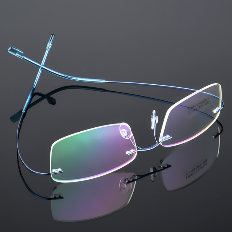 Superelastic Steel Wire Frameless Glasses Ultra-light Rimless Memory ...