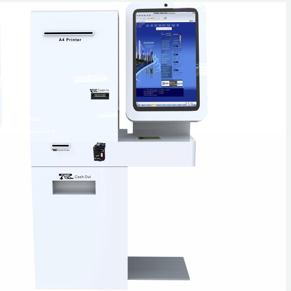 RFID Cash acceptor and dispenser payment KIOSK with big size touch ...