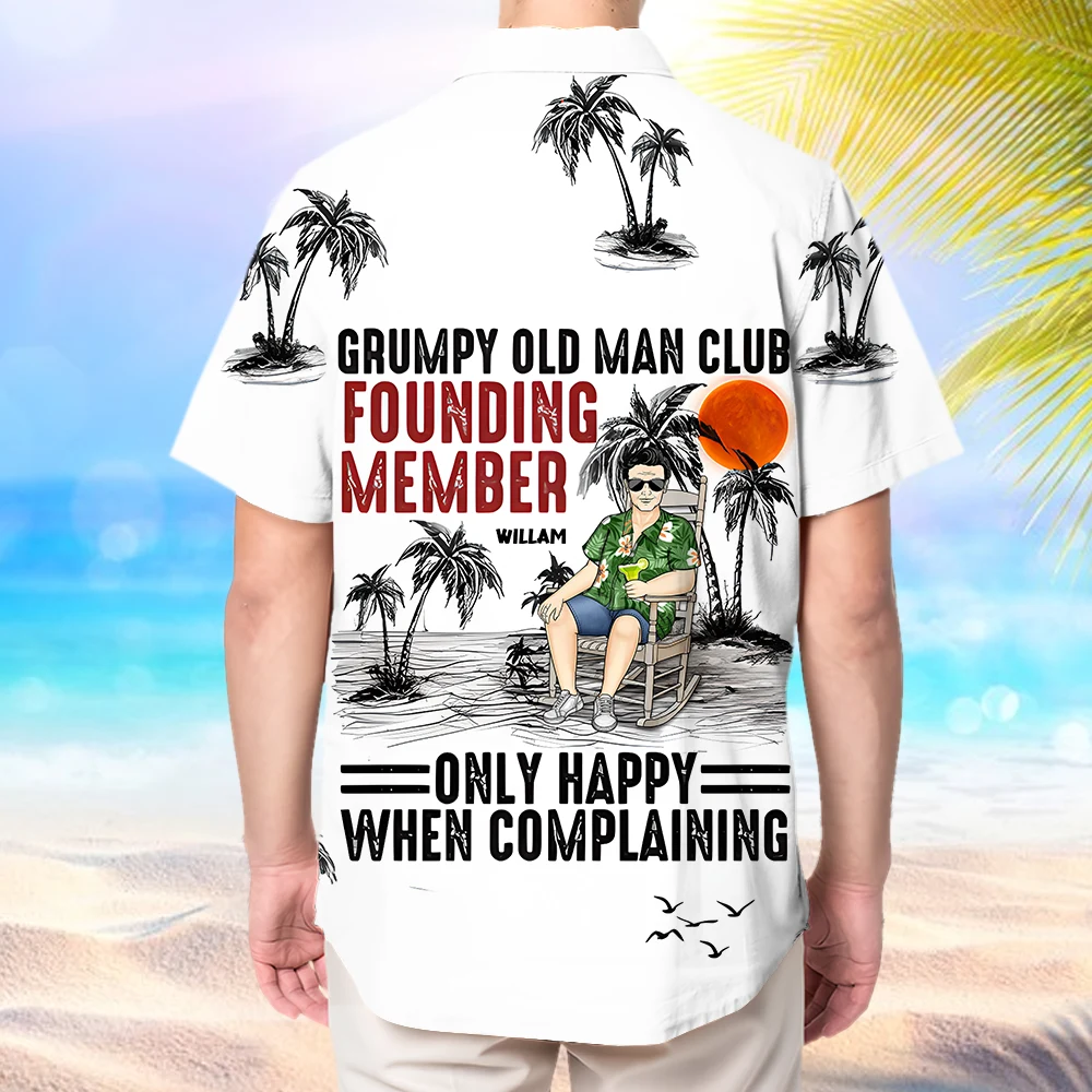 Customized Beach Man Hawaiian Shirt Father's Day Gift For Dad