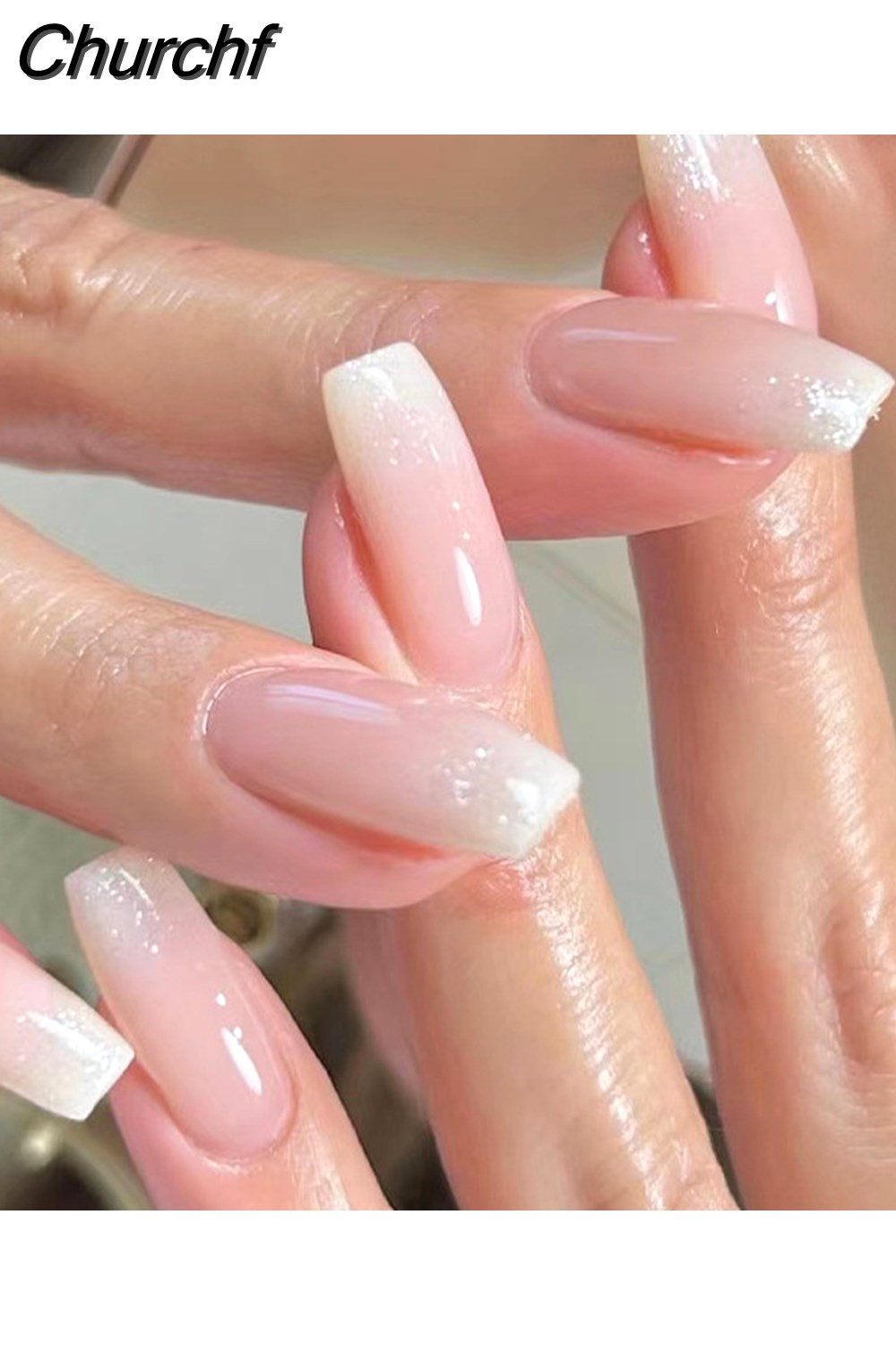 Churchf Detachable Coffin False Nails Wearable French Ballerina Flower ...