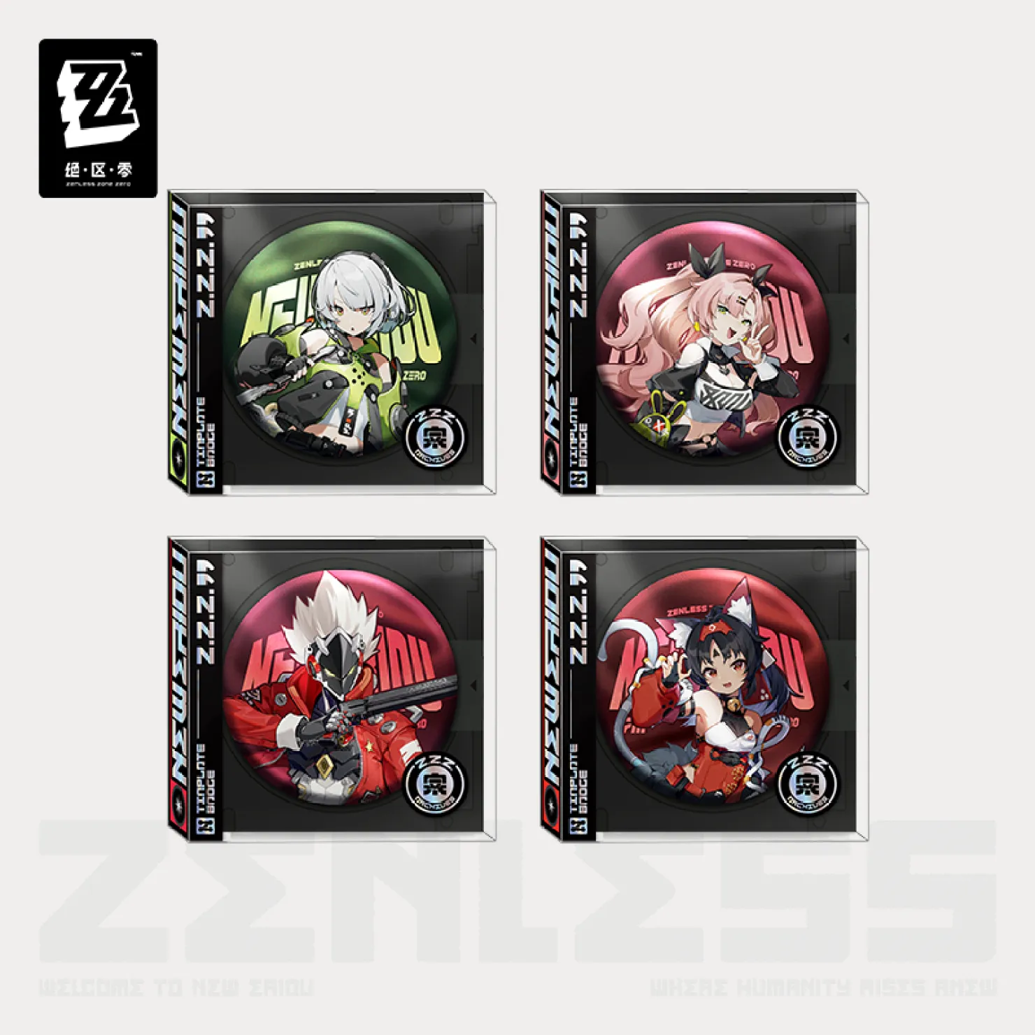 Zenless Zone Zero Vertical Painting Series Tinplate Badge Cunning ...