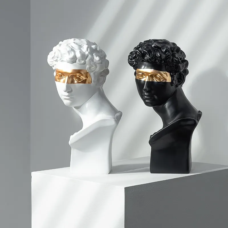 athvotar Imitation Plaster Resin David Sculpture Art Bust Portrait ...
