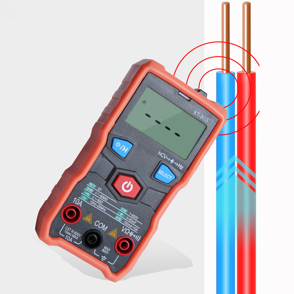 6000 Counts Non Contact NCV Digital Multimeter Auto Range Ohm Tester ...