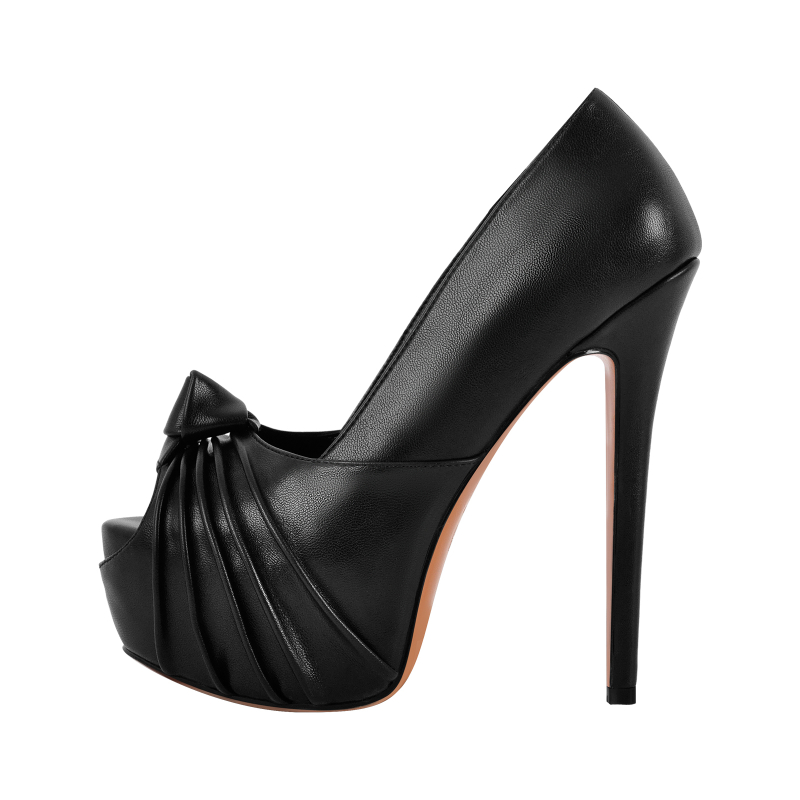 Statement Platform Peep Toe Stiletto High Heel Pumps
