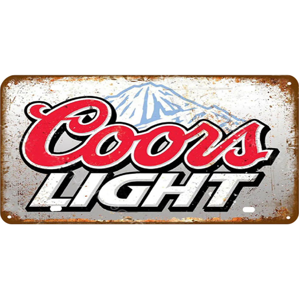 30*15cm-Coors Light Beer-Car License Metal Signs