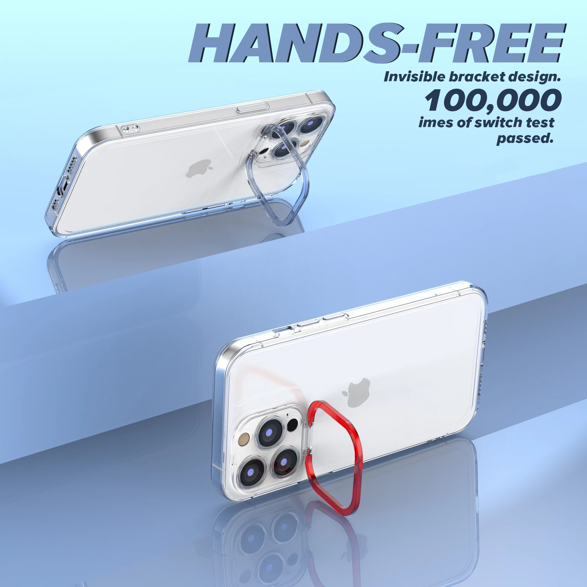 HANDS-FREE Colored Cube Invisible Bracket Phonecase