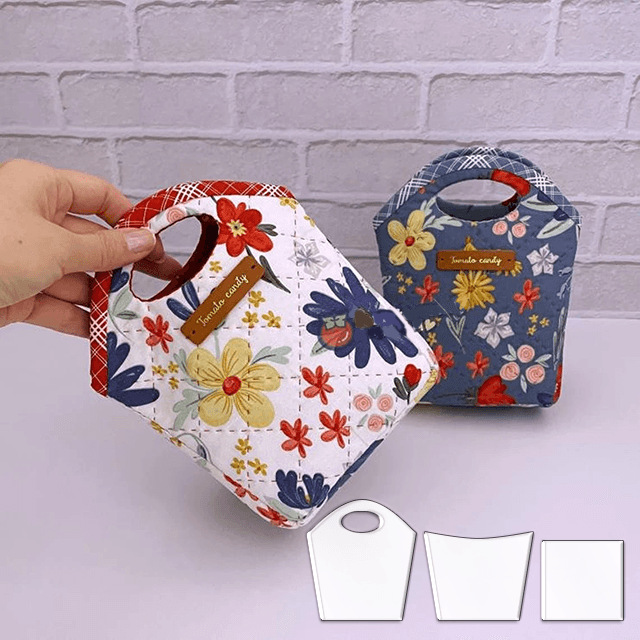 Foldable Cute Fabric Basket Sewing Template（3PCS） - With Instructions