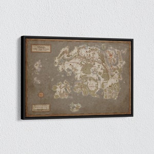 Tamriel World Map Canvas, Tamriel Map from The Elder Scrolls Online ...