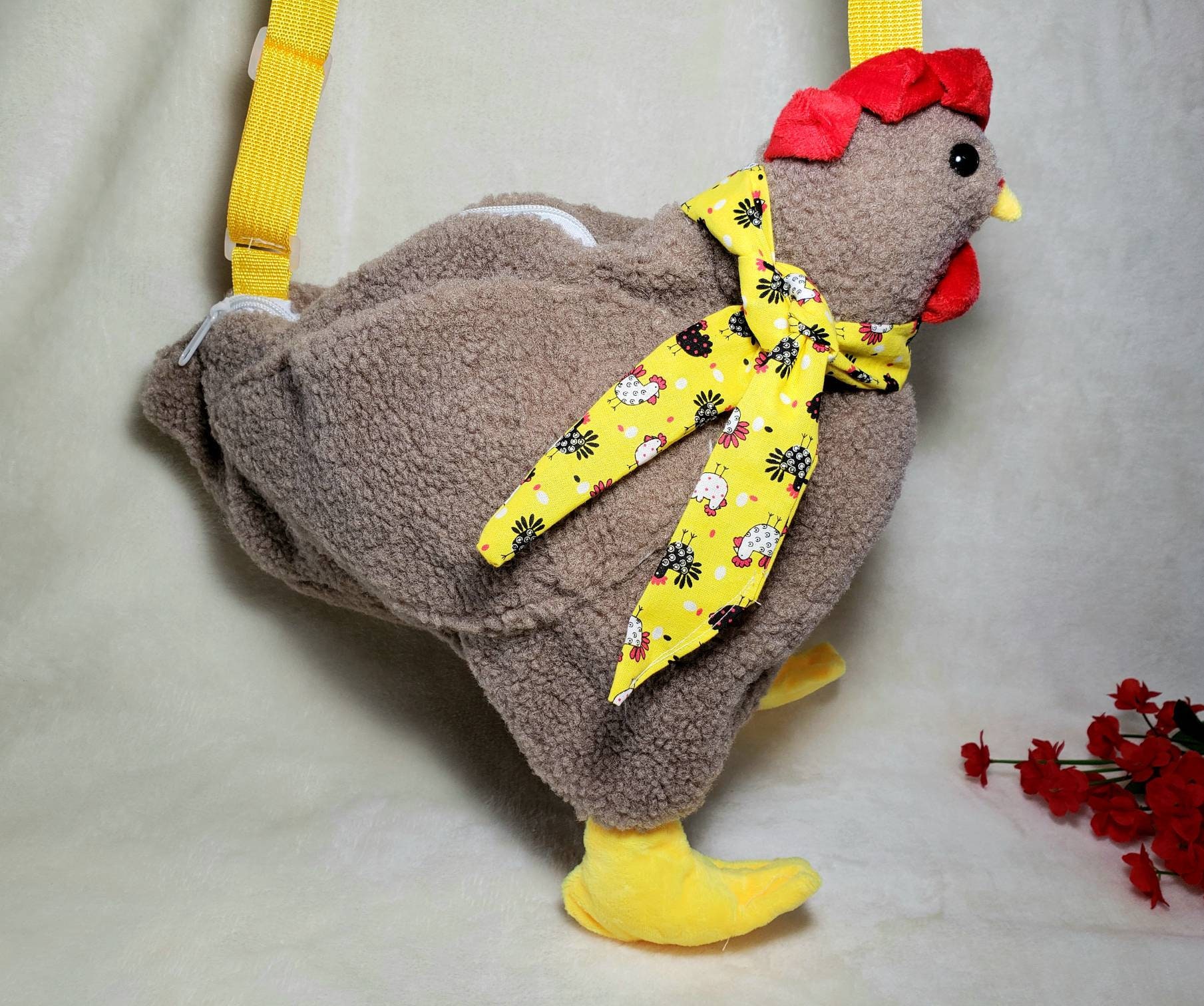 3-D Funny Animal Chicken Purse Bag——Template + Manual