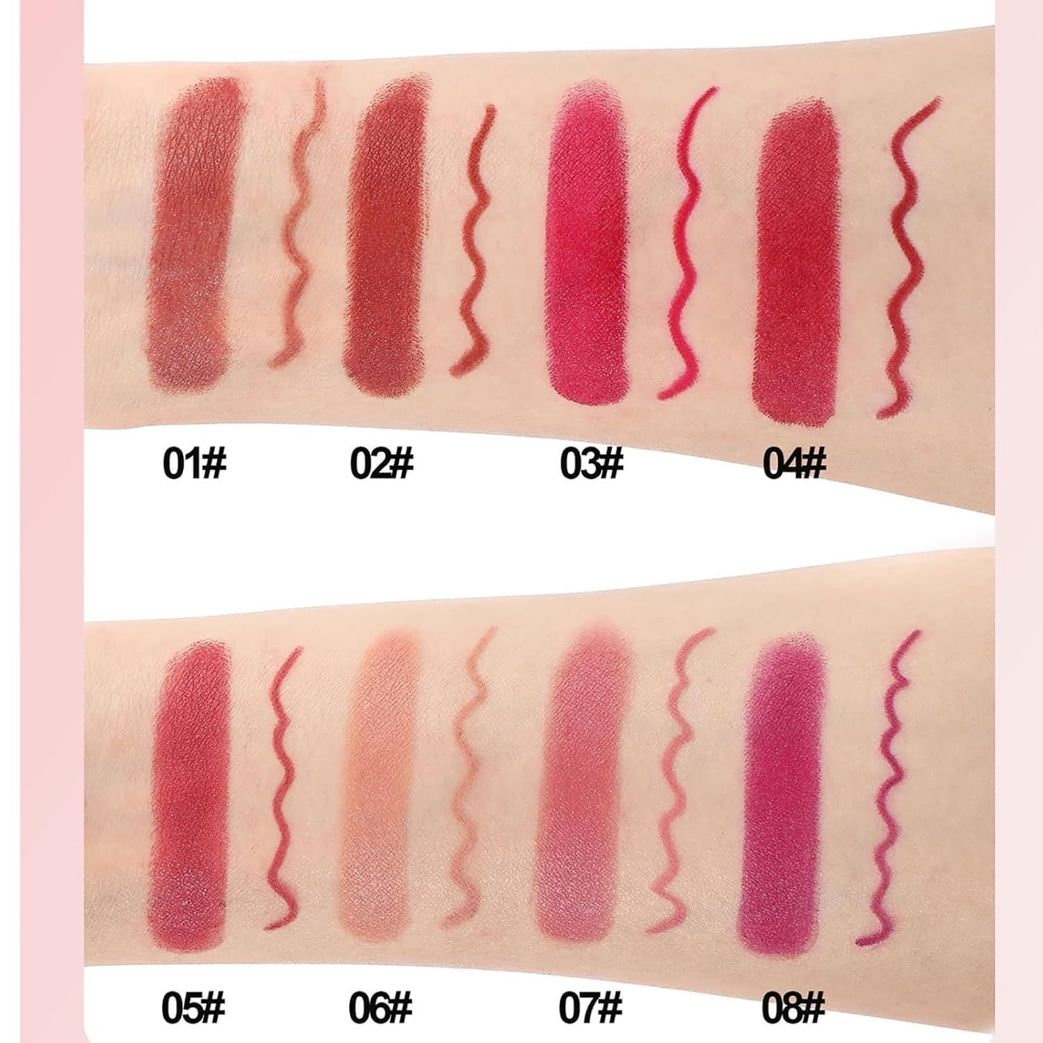 Matte lipstick and lip liner set, waterproof lipstick lip liner combo ...