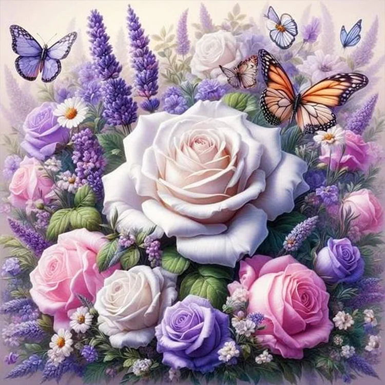 DIY Painting By Numbers | Flowers - 40cm*40cm