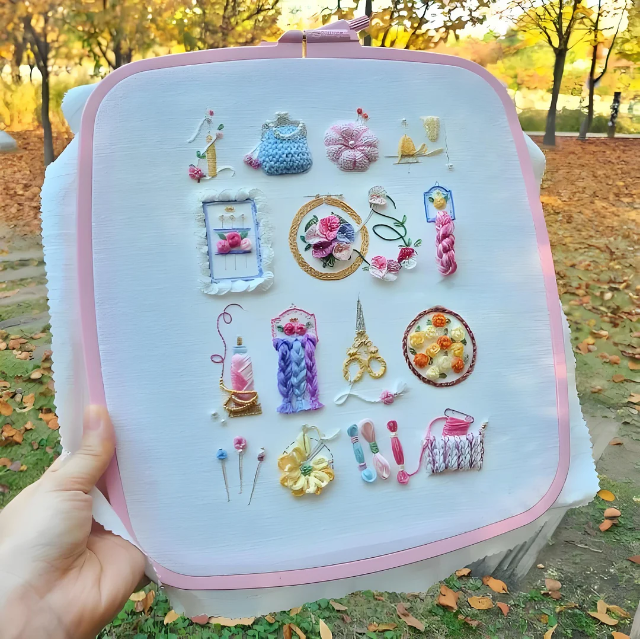 French Embroidery Kit – 16 Gorgeous Designs