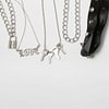 LOCK AND KEY RIVET NECKLACES