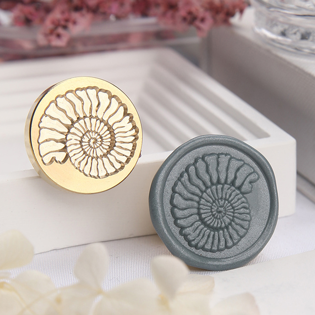 Fossil Series Stamp Head Vintage 3D Relief Copper Head for Wedding Card (F)