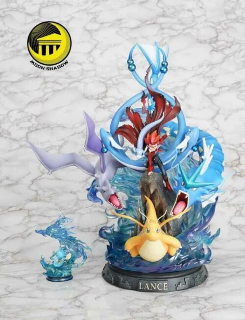 Lance & Gyarados, Dragonite, Dragonair – Pokemon Resin Statue – Moon ...