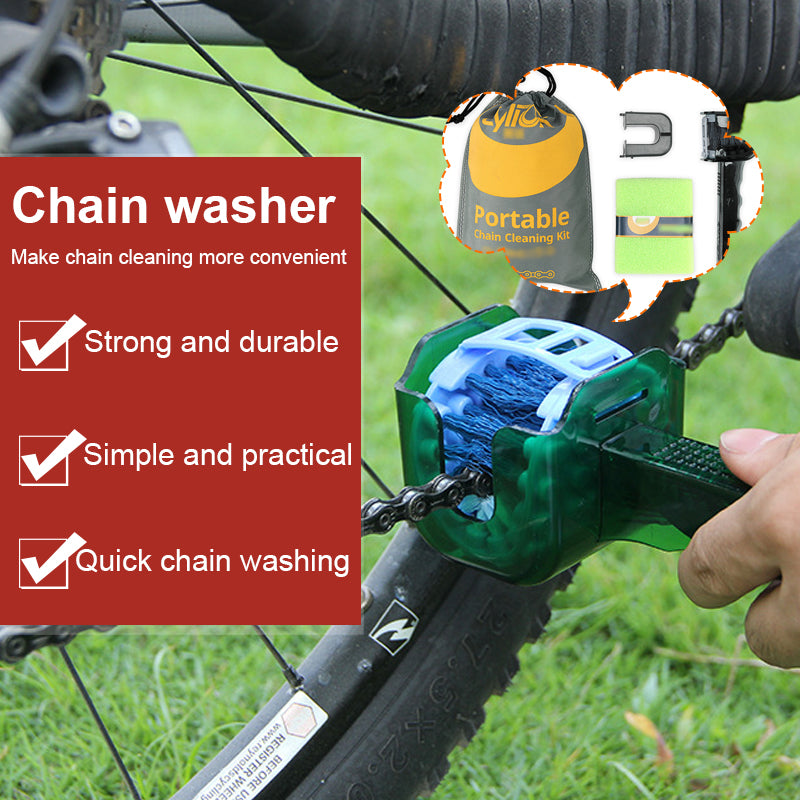 Bicycle Chain Washer Chain Brush Cleaning Maintenance Tool
