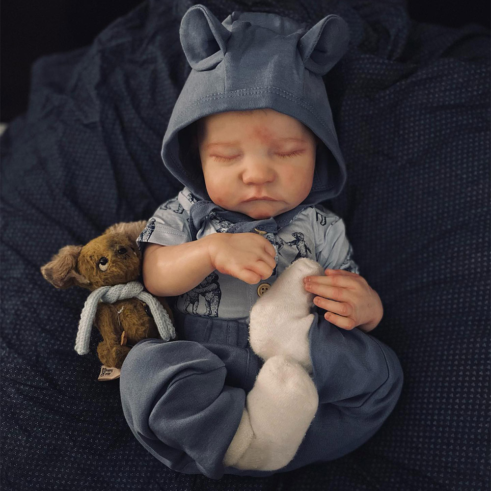 [Heartbeat & Sound] 20'' Adorable Reborn Lover Barney Newborn Real ...
