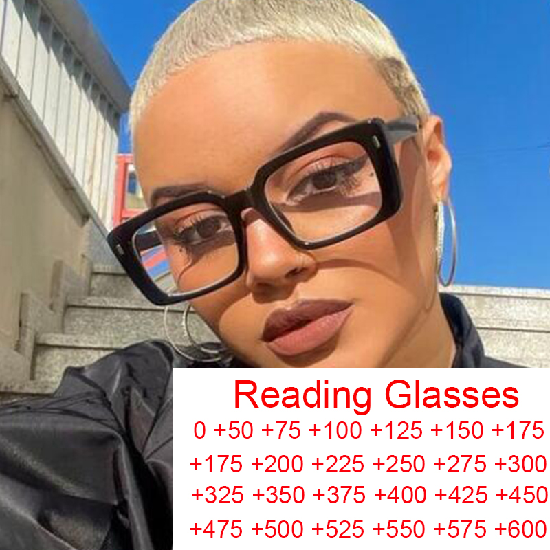 Retro Small Square Frame Reading Glasses Women Brand Designer Rivets ...