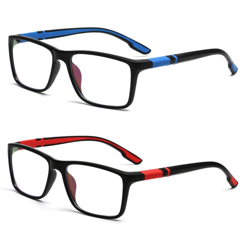 Anti-Blue Light Reading Glasses Ultra-Light Square Frame Eye Protection ...