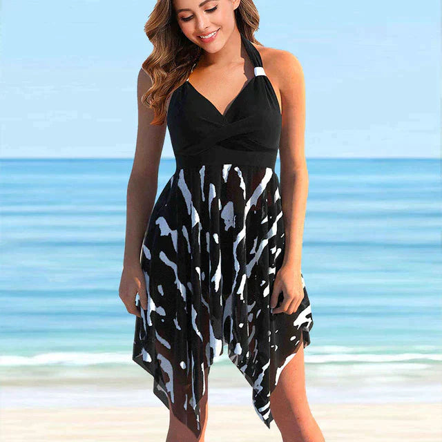 Beach dress with floral pattern | EGEMISS