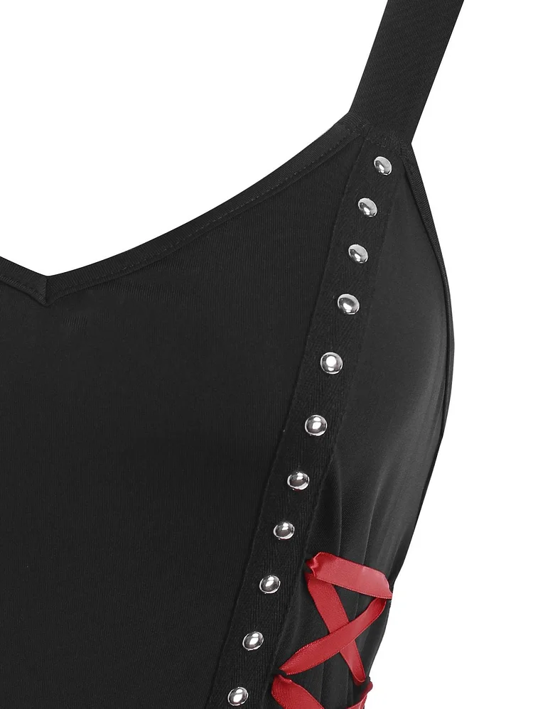 Halloween Gothic High Waist Cami Lace Dress HW1001