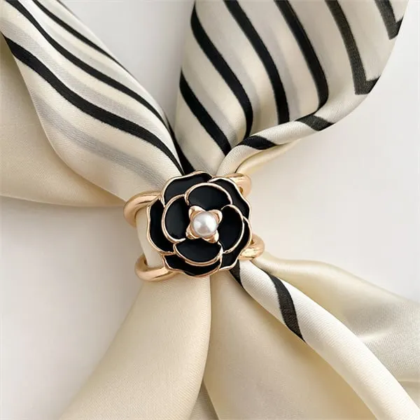 (🎅EARLY CHRISTMAS SALE-49% OFF) Women's Elegant Pearl Floral Scarf Ring ...