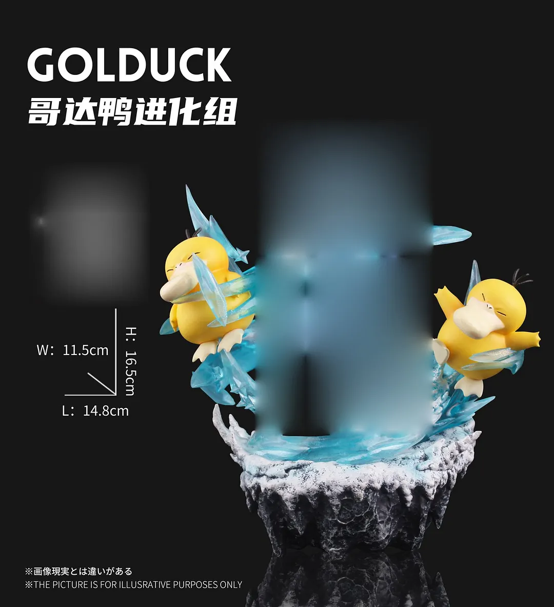 1/20 Scale World Zukan Evolution of Golduck Set - Pokemon Resin Statue ...