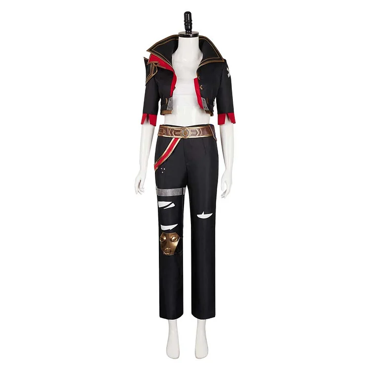 Arcane: League Of Legends 2 (2024) Vi Black Brawler Outfits Cosplay Costume