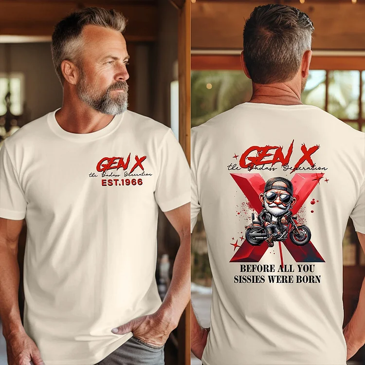 Gen X Cool Biker Shirt, Generation X Custom Year Badass Generation T ...