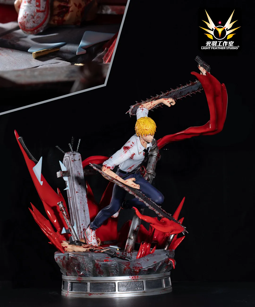 Denji with LED - Chainsaw Man Resin Statue - LIGHT FEATHER Studio [Pre ...