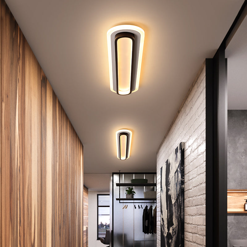 Modern LED Ceiling Lights For Living Room Corridor White Black Surface ...