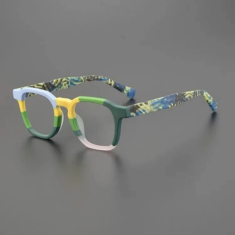Frosted acetate glasses frame Men's and women's retro myopic ...