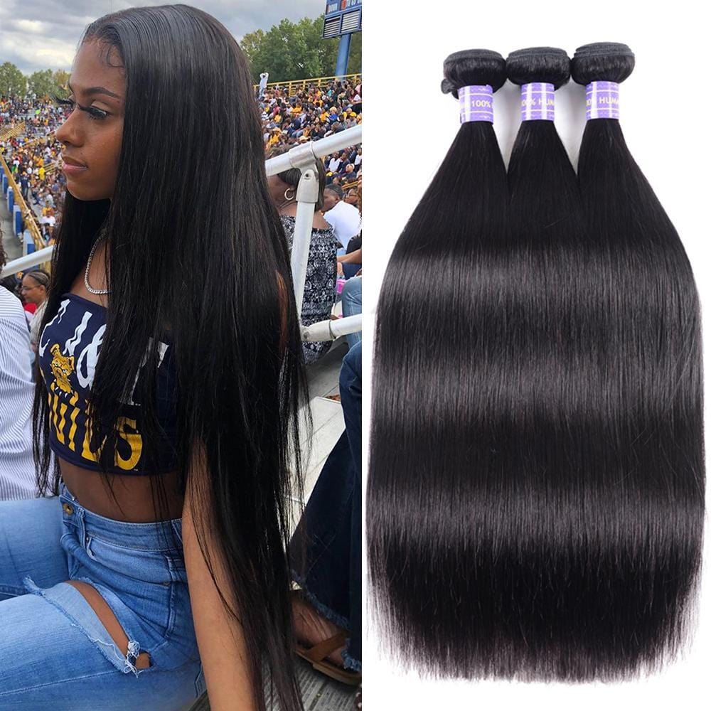 Remy Hair Brazilian Straight 3 Bundles/Pack Human Hair Weaves Youth Series